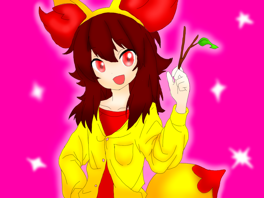 Girl cosplay as Fennekin - ibisPaint