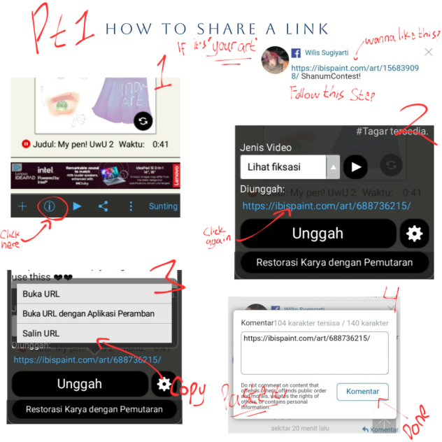 How to share a link! Pt 1 - ibisPaint