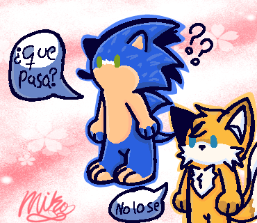 sonic chiquito y Tails - ibisPaint