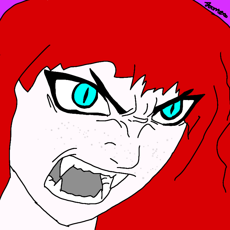 Angry Lilly Stark turning into a wolf - ibisPaint