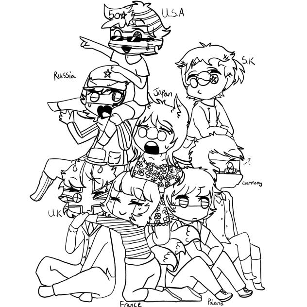 Countryhumans Colouring Page - ibisPaint