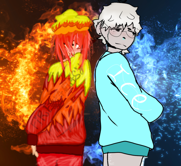 Fire and ice - ibisPaint