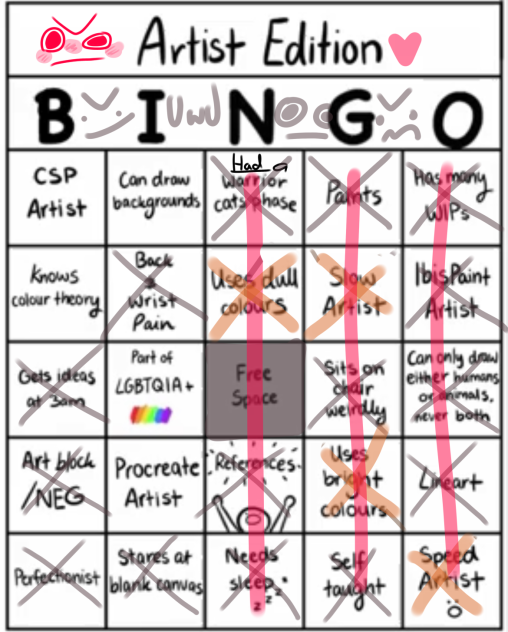 Artist bingo - ibisPaint