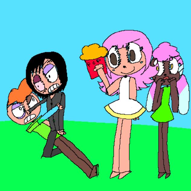 Pico and taro fight over me - ibisPaint