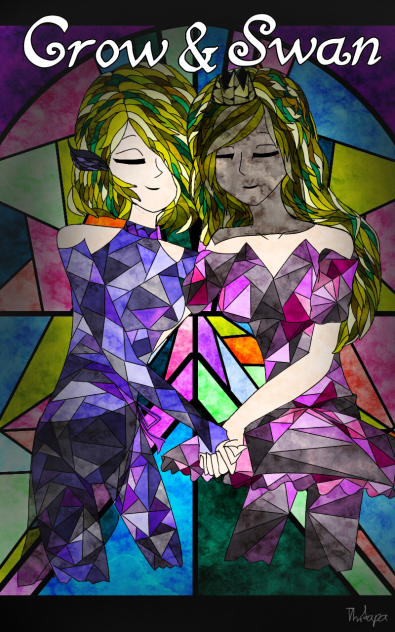 Crow&swan - ibisPaint