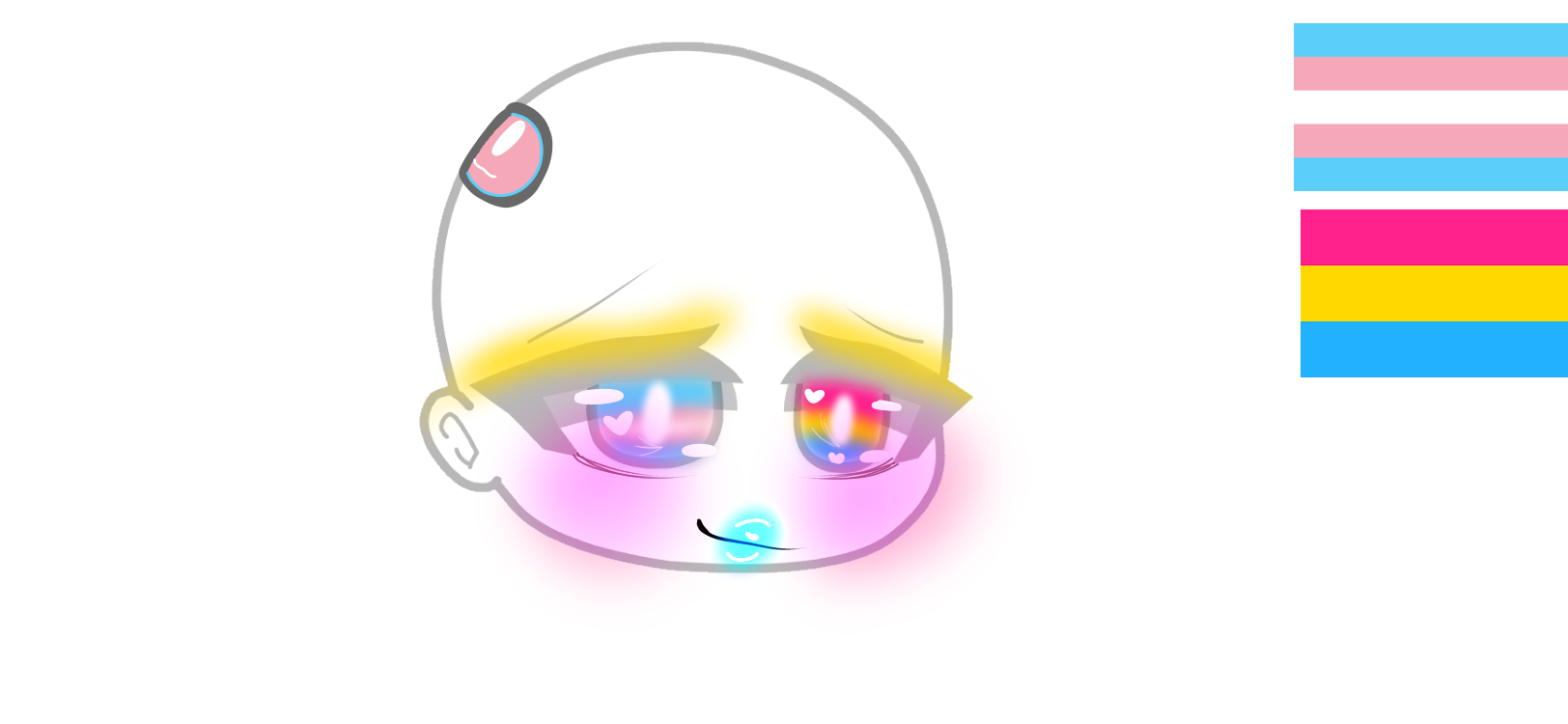 Trans and pan flag - ibisPaint