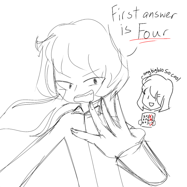 First answer is FOUR - ibisPaint