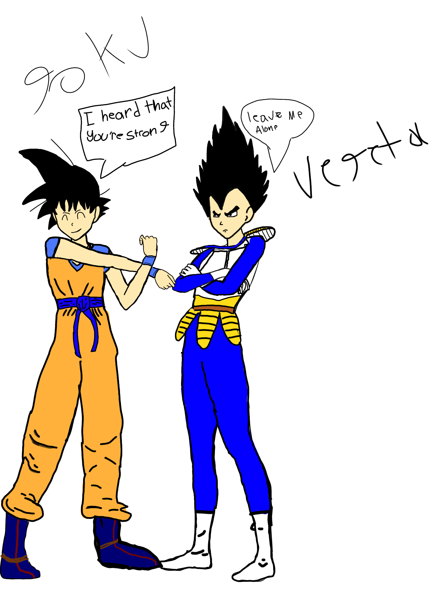 goku and vegeta - ibisPaint