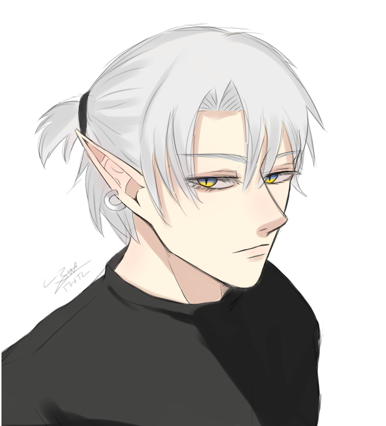 Tied hair - ibisPaint