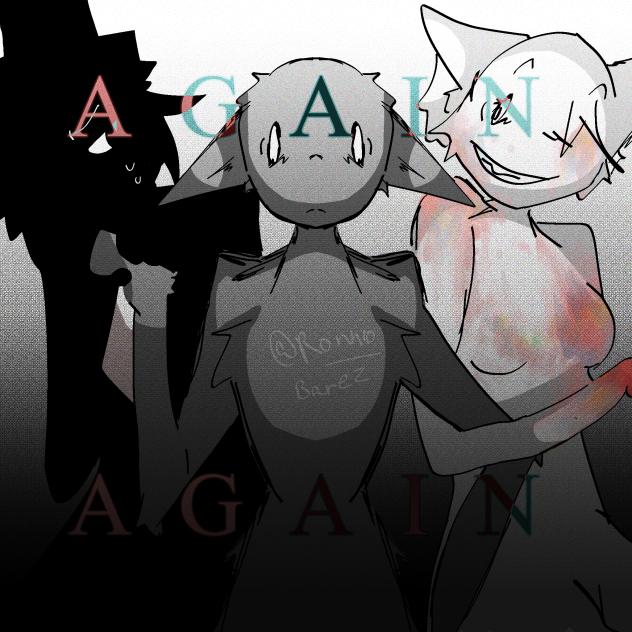 AGAIN - SPRUNKI (GRAY, WENDA, BLACK) - ibisPaint