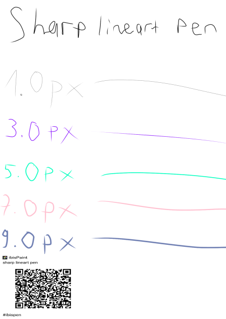 sharp lineart pen - ibisPaint