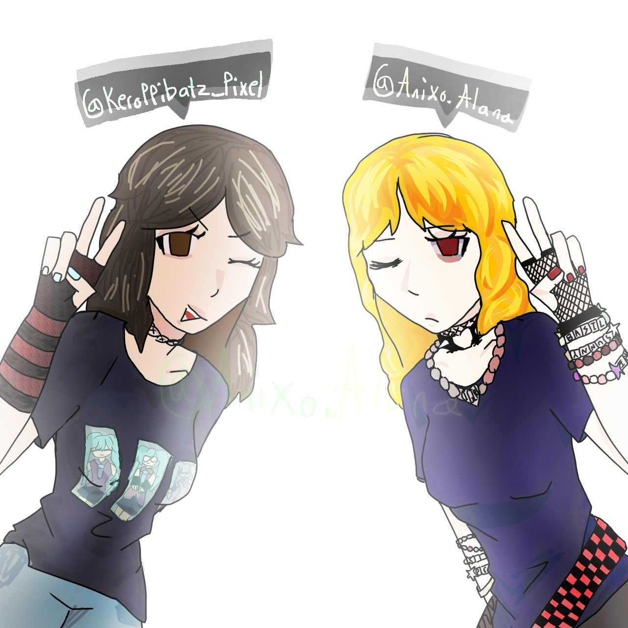 Me and my bestie!!! (￣ ￣) - ibisPaint