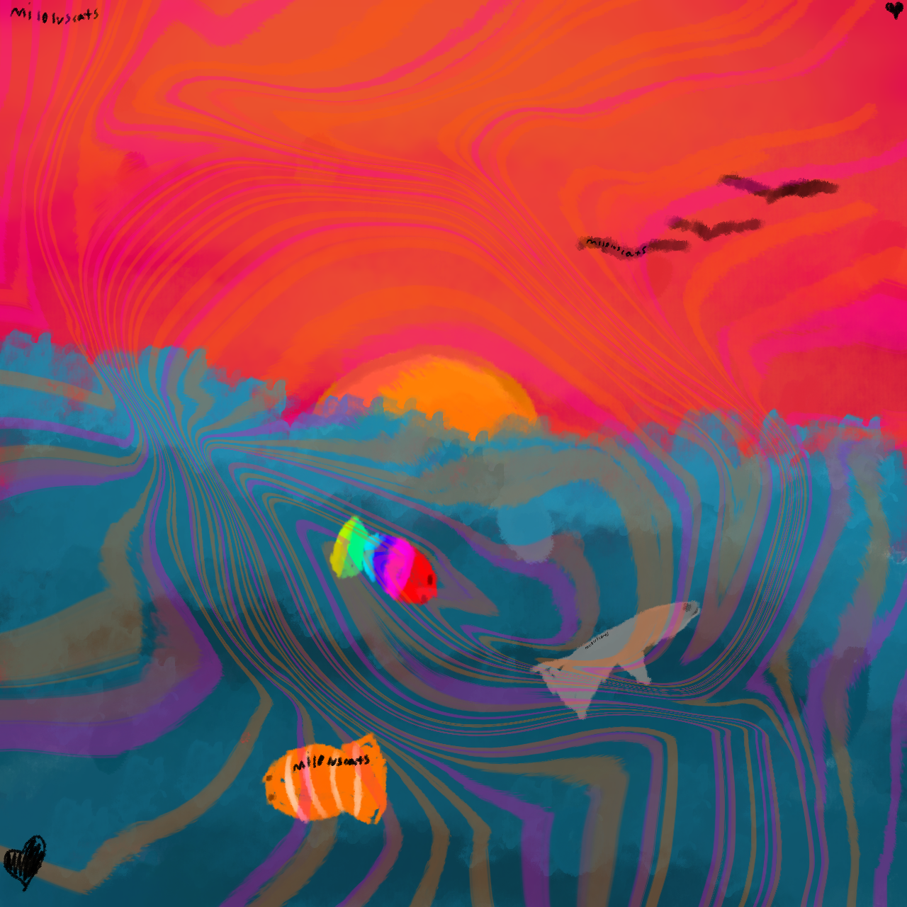 sunset doodle - ibisPaint