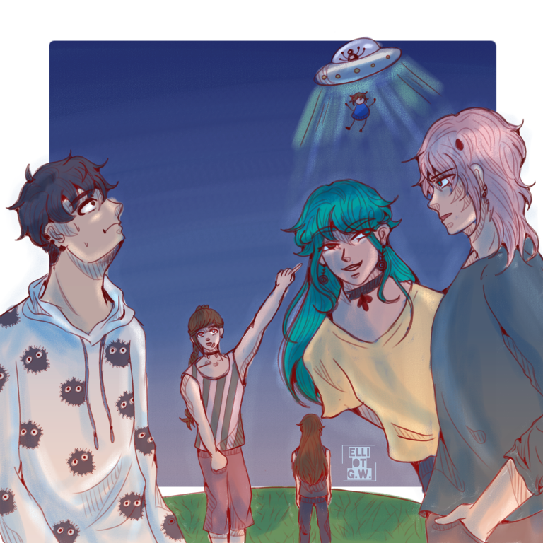 Goodbye, hang out with an alien for me - ibisPaint