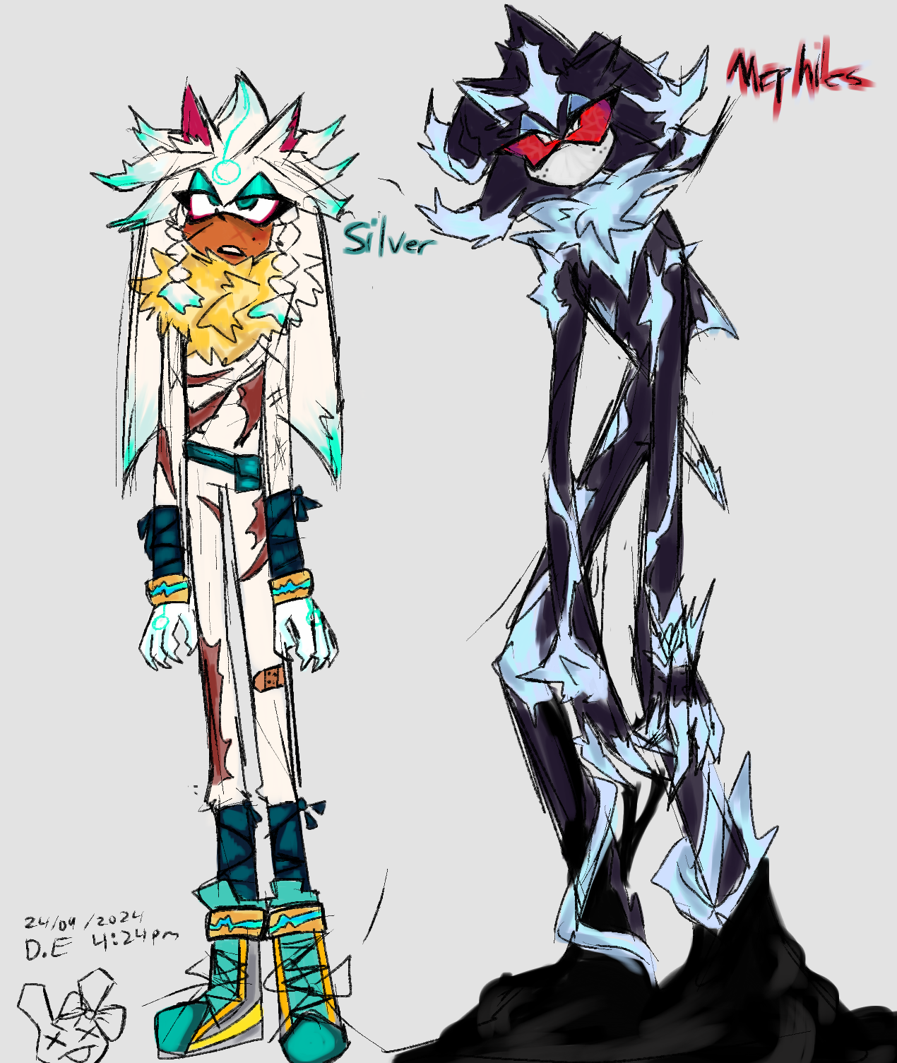 Silver and mephiles - ibisPaint