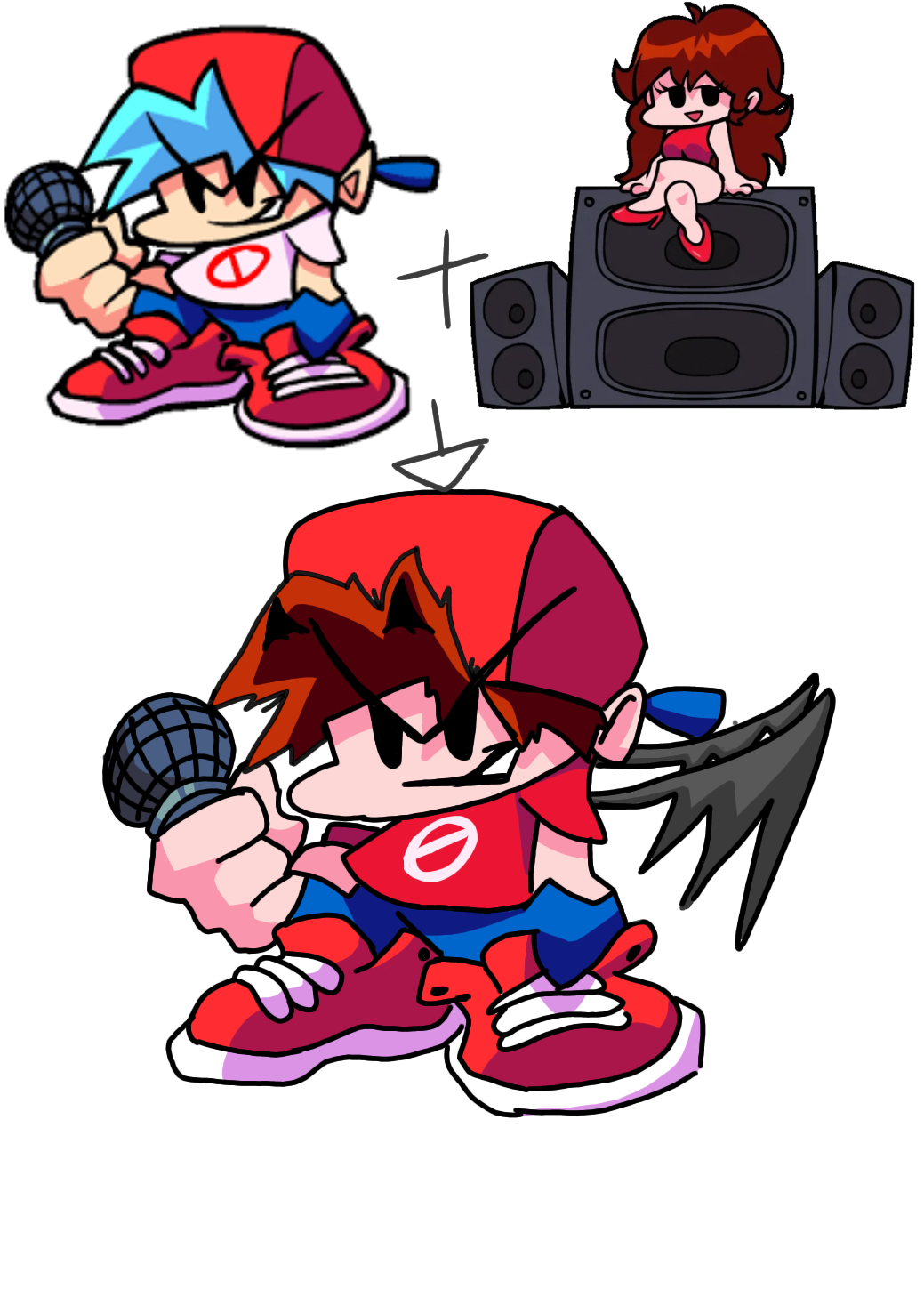 El hijo de boyfriend y girlfriend fnf - ibisPaint