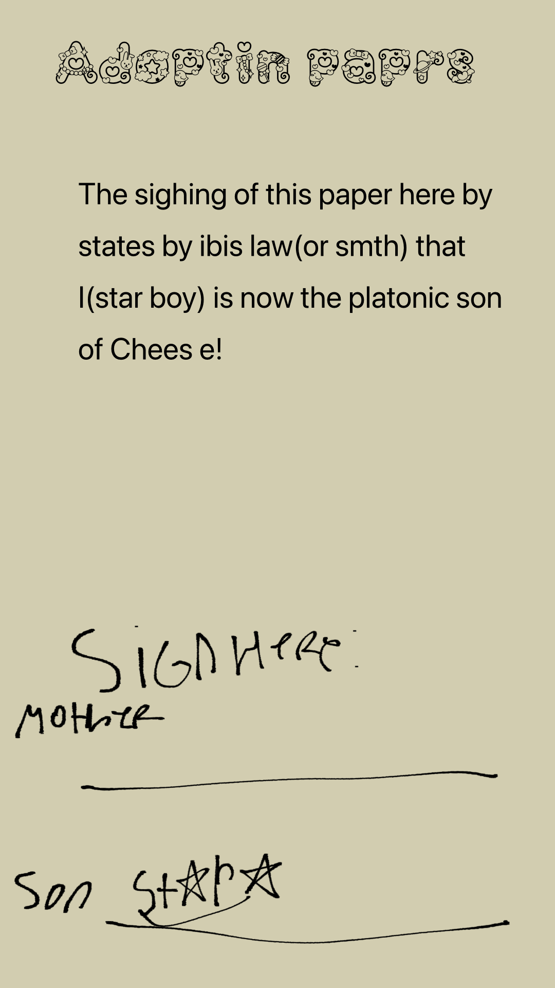 Adoption paprs for Chees e - ibisPaint