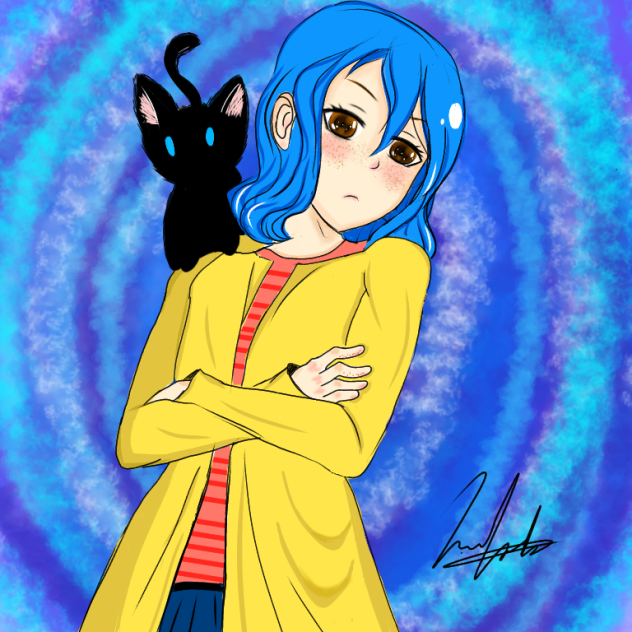 Coraline and cat - ibisPaint