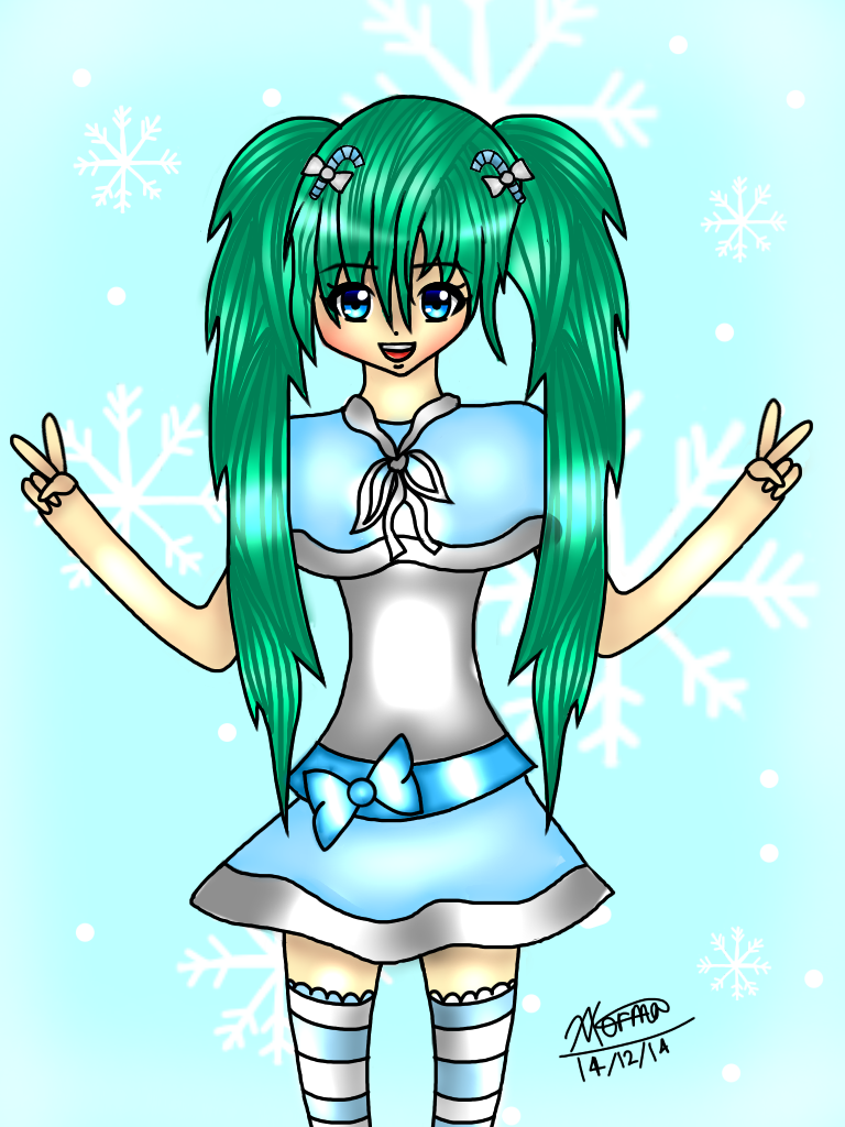 Hatsune miku at christmas - ibisPaint