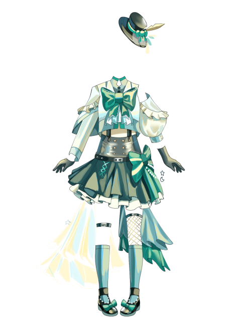 Concert idol costume cyan - ibisPaint