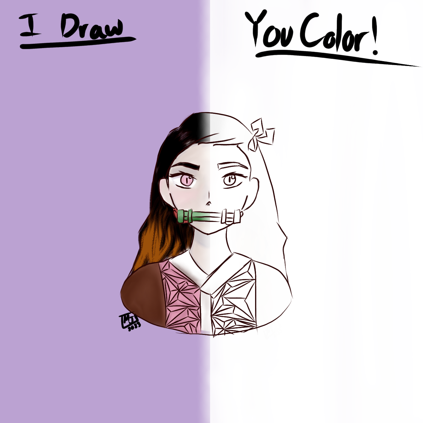 nezuko color colab 💖 - ibisPaint