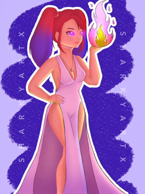 Amethyst playing with FIRE - ibisPaint