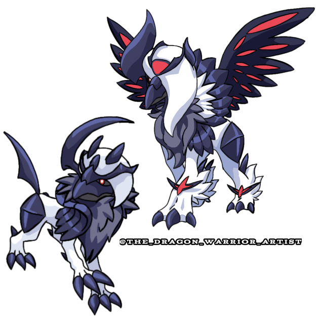 Absol x Corviknight Fusion - ibisPaint