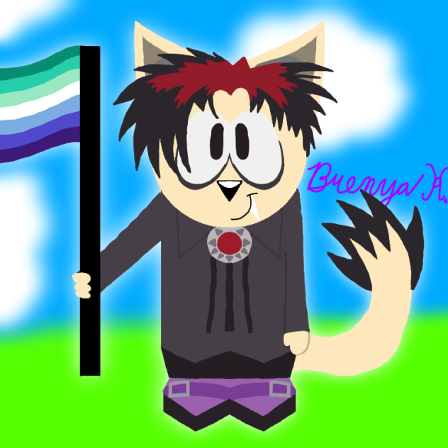 Pete Thelman Holding The Gay Flag - ibisPaint