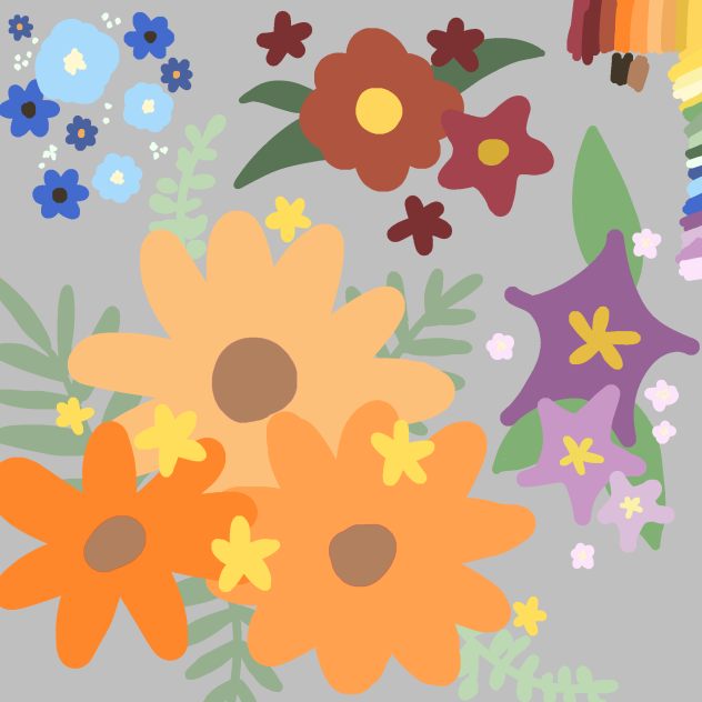 Some Flower Doodles - ibisPaint