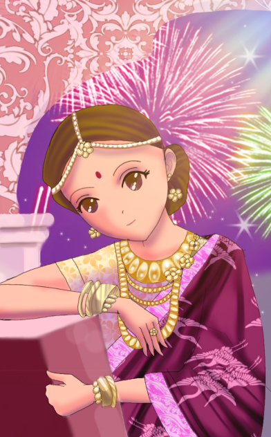 traditional indian girl2 - ibisPaint