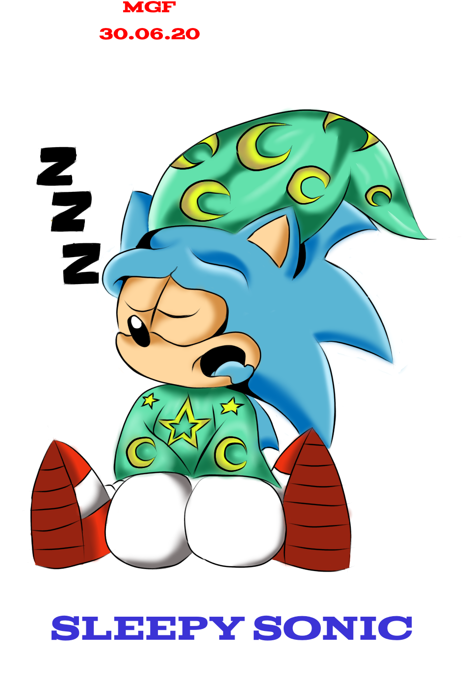 Sleepy Sonic - ibisPaint