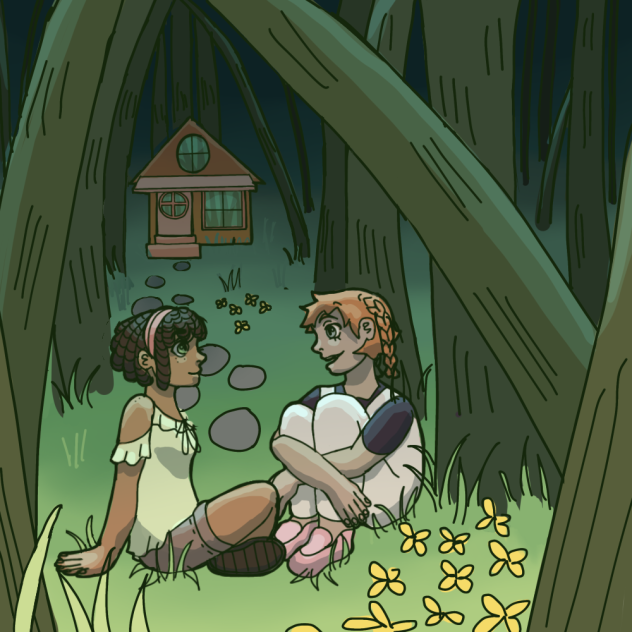 Girls in a forest - ibisPaint