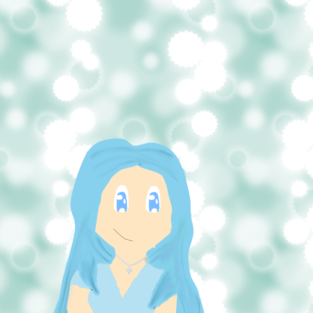 cute blue girl - ibisPaint