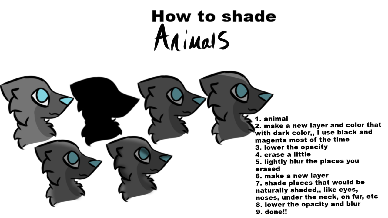 how to shade animals (bad tutorial) - ibisPaint