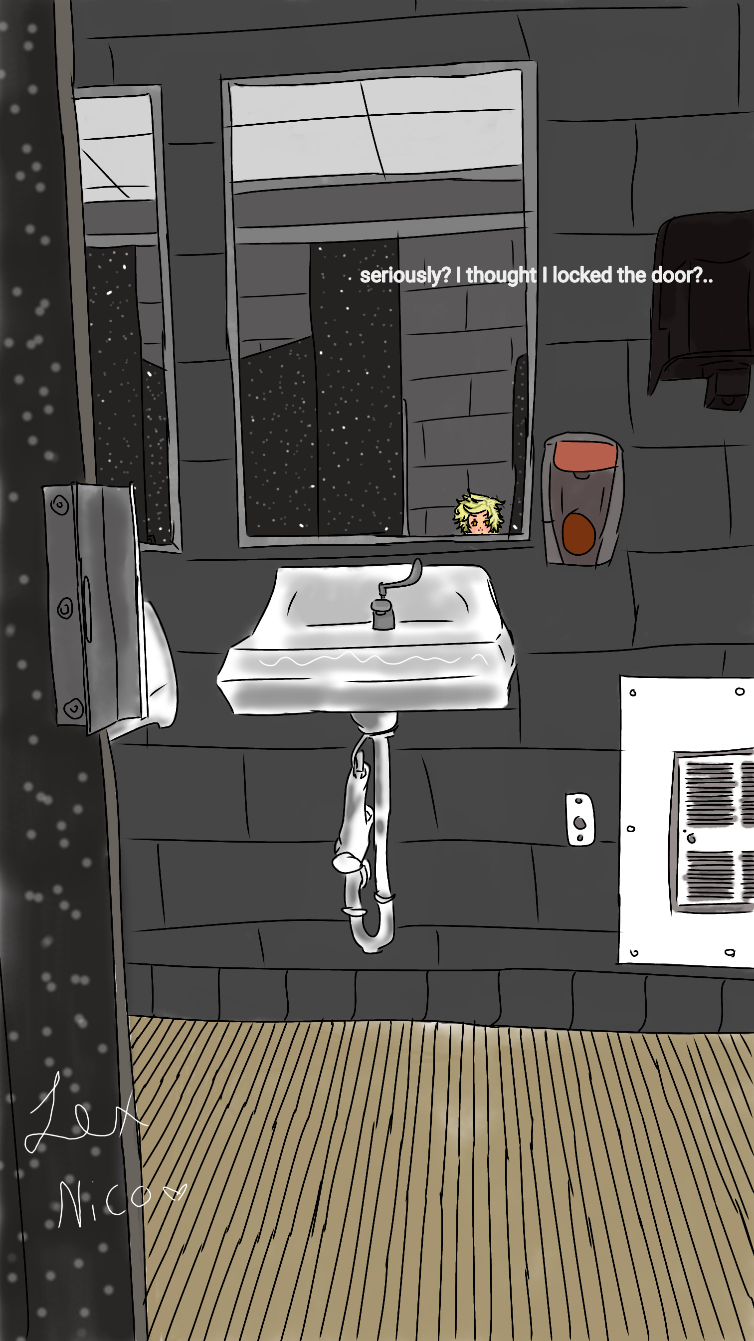 Dylan in the bathroom - ibisPaint