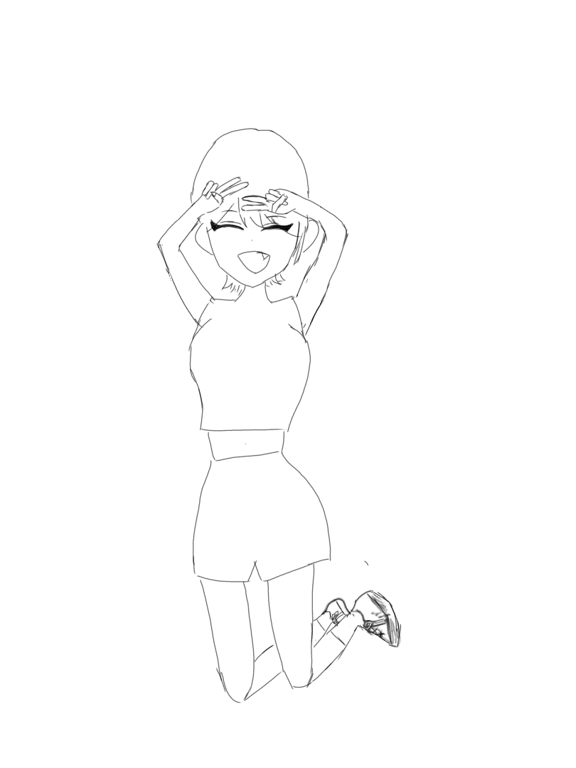 jump！（線画） - ibisPaint