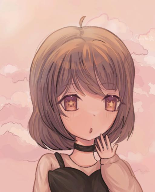 shocked emoticon face - ibisPaint