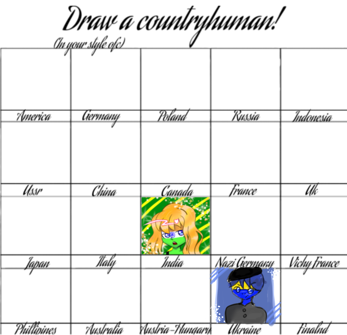 Draw a countryhumans collab - ibisPaint