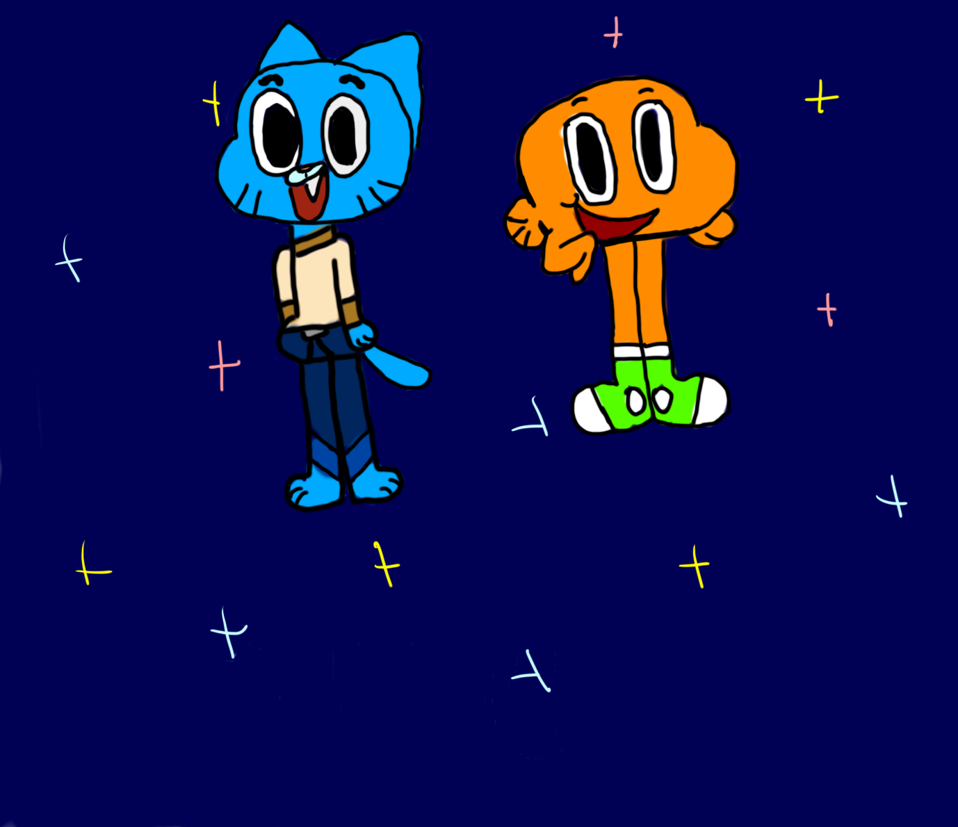 Gumball and Darwin - ibisPaint