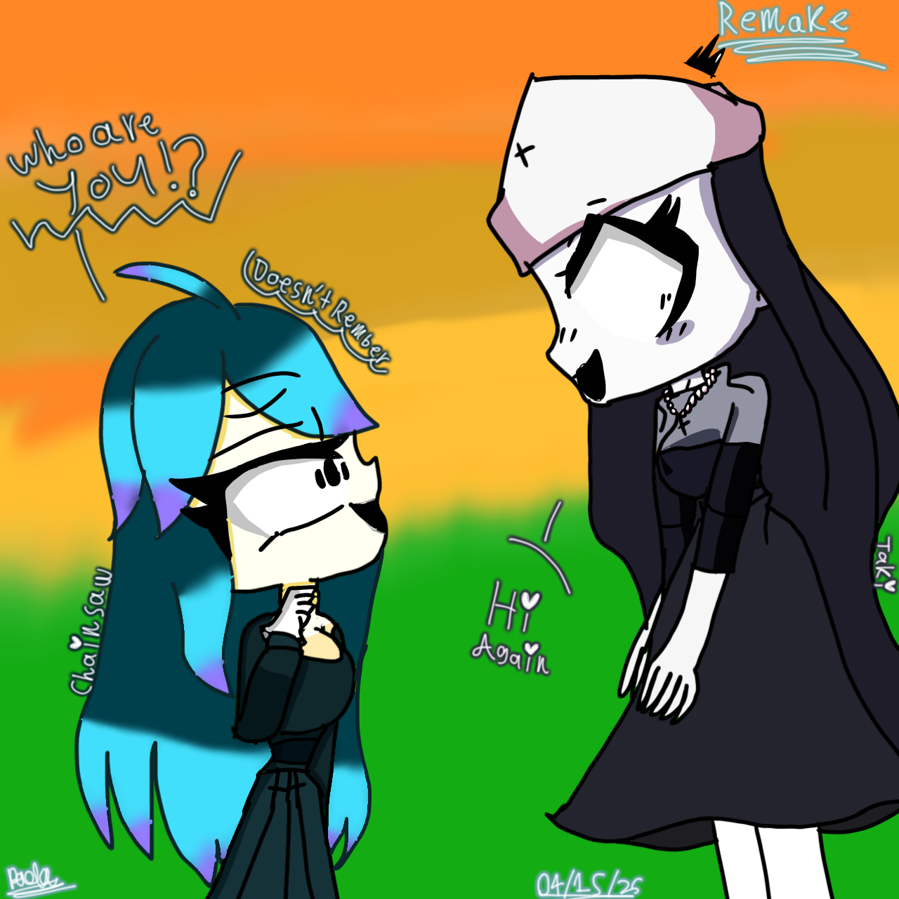 Chainsaw meets Taki remake. - ibisPaint