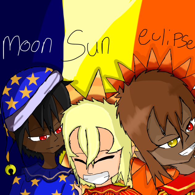 My version of Sun, Moon and Eclipse - ibisPaint