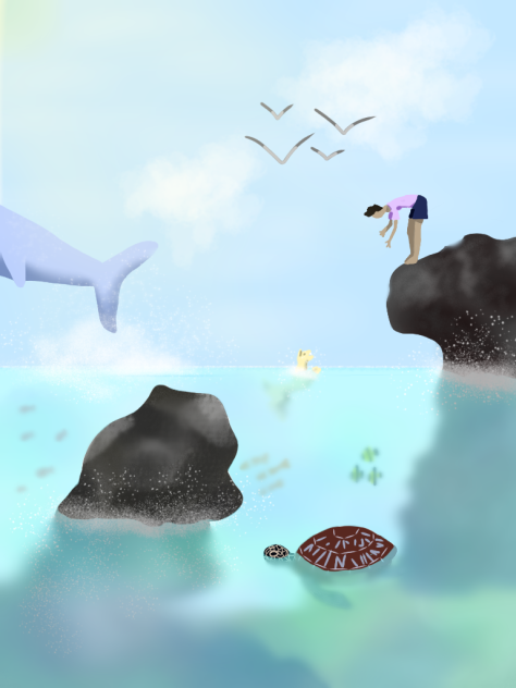 A la orilla del mar ;) - ibisPaint