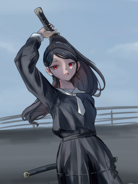 My oc with sword - ibisPaint