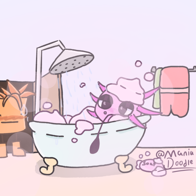 Kinito takes a bath 🧼🛁 - ibisPaint
