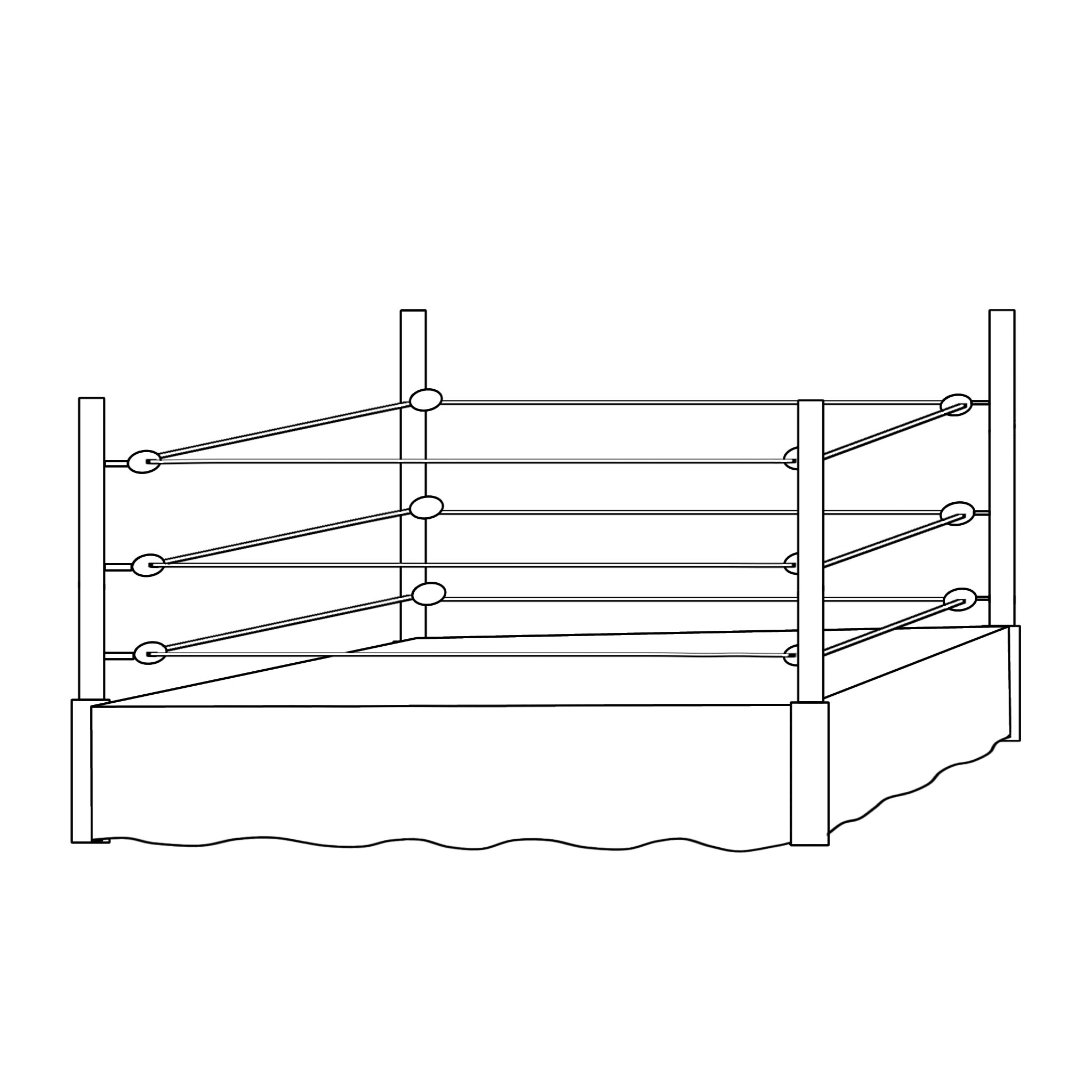 Wrestling ring (outline) - ibisPaint