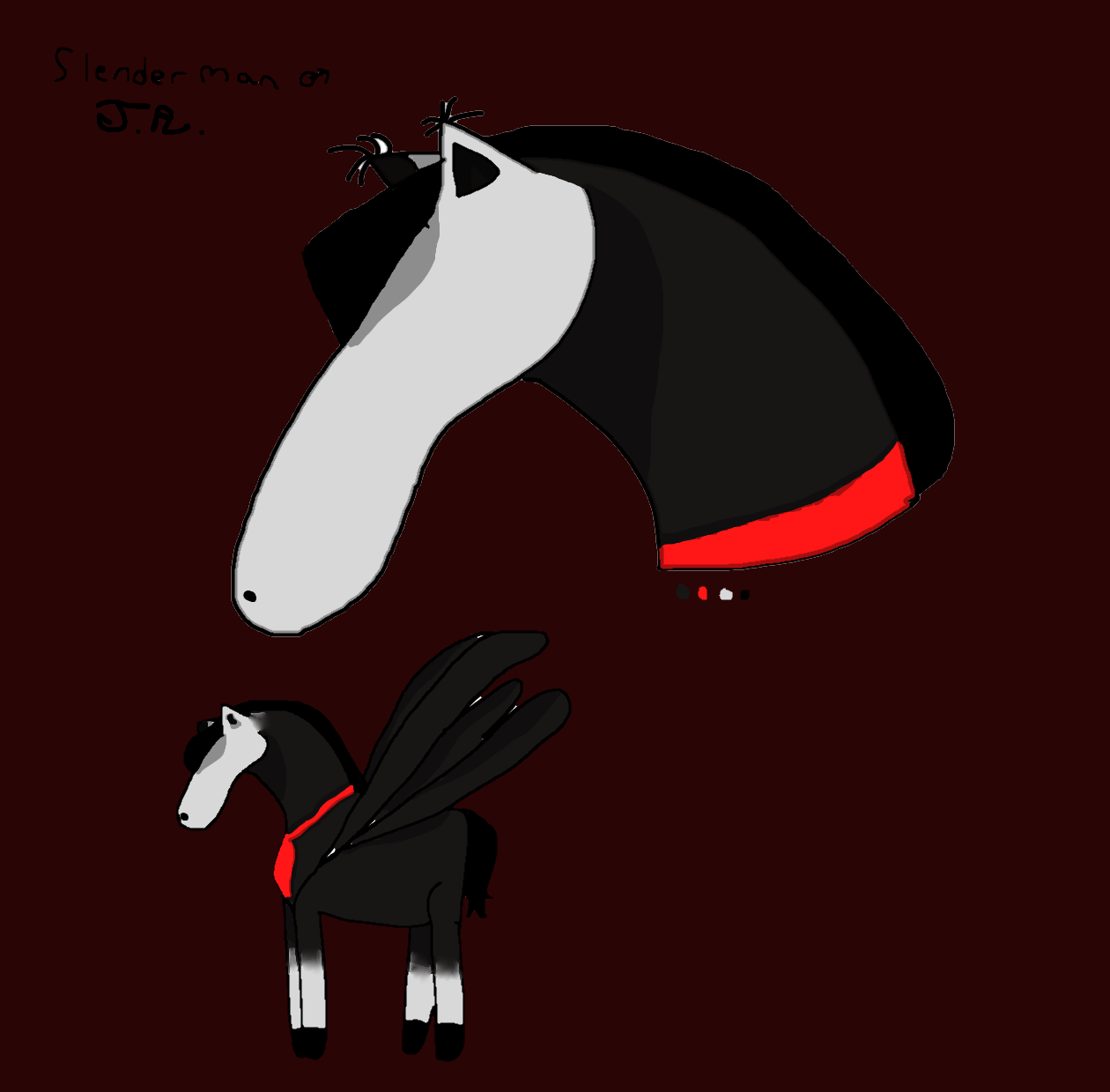 Slender man - Horse design 1 Fanart - ibisPaint