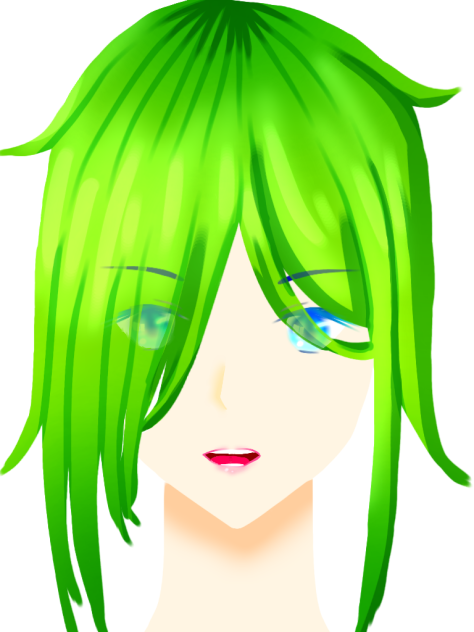 Green hair girl - ibisPaint
