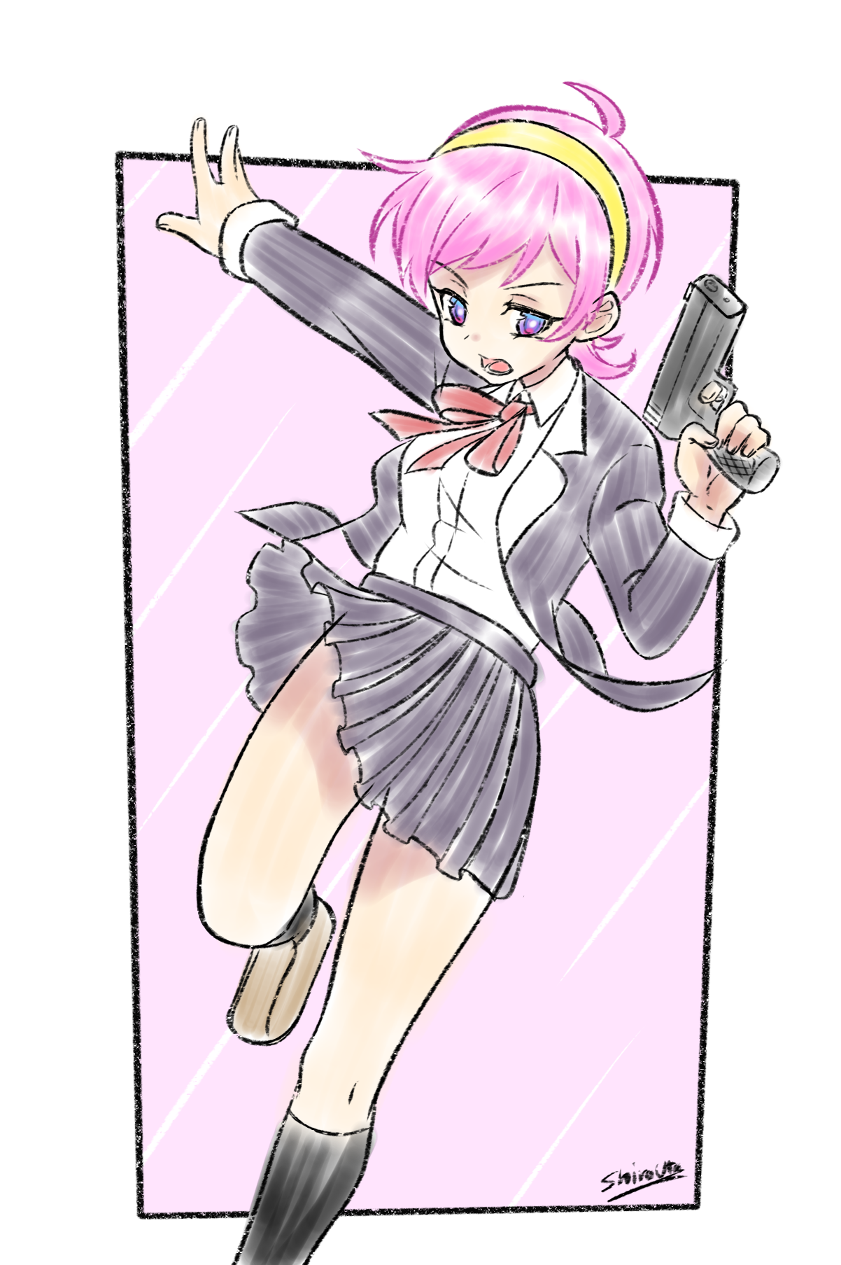 Girl gun - ibisPaint