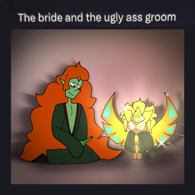 The bride and the ugly ass groom - ibisPaint