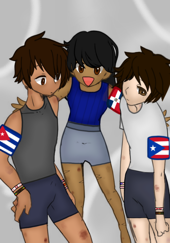Karla y sus dos amigos - ibisPaint